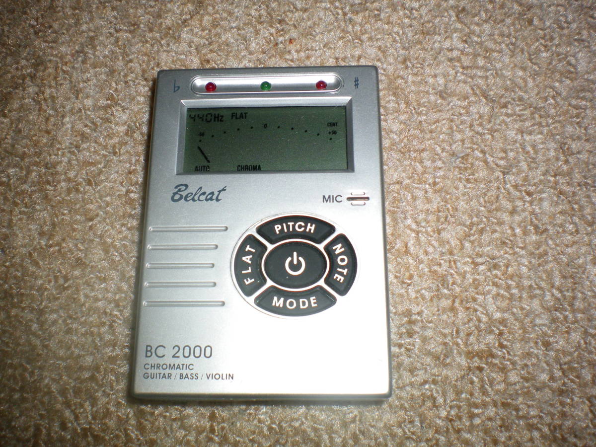 【目立った傷や汚れなし】BELCAT CHROMATIC TUNER BC2000 BC-2000/SV 通電確認済み ギター ベース バイオリン チューナー 全国定形外200円発送可能の落札 ...