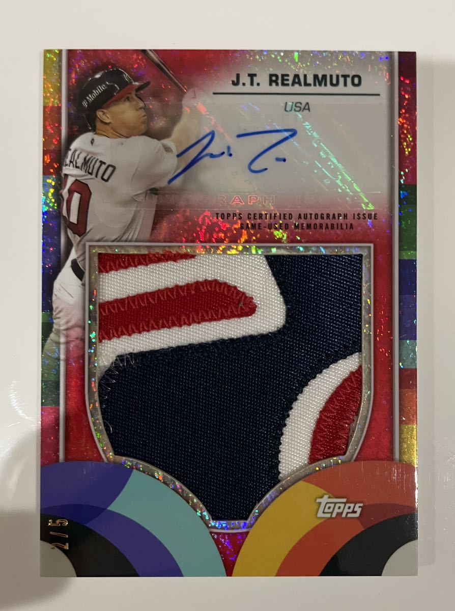 【目立った傷や汚れなし】【Case Hit!】 J.T Realmuto 2023 Topps WBC Red Sparcle Relic ...
