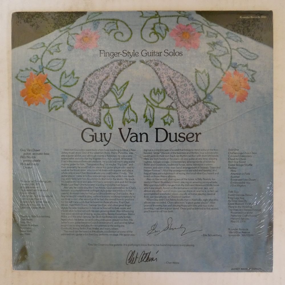 【やや傷や汚れあり】47046472;【US盤/シュリンク】Guy Van Duser / Finger-Style Guitar Solos ...