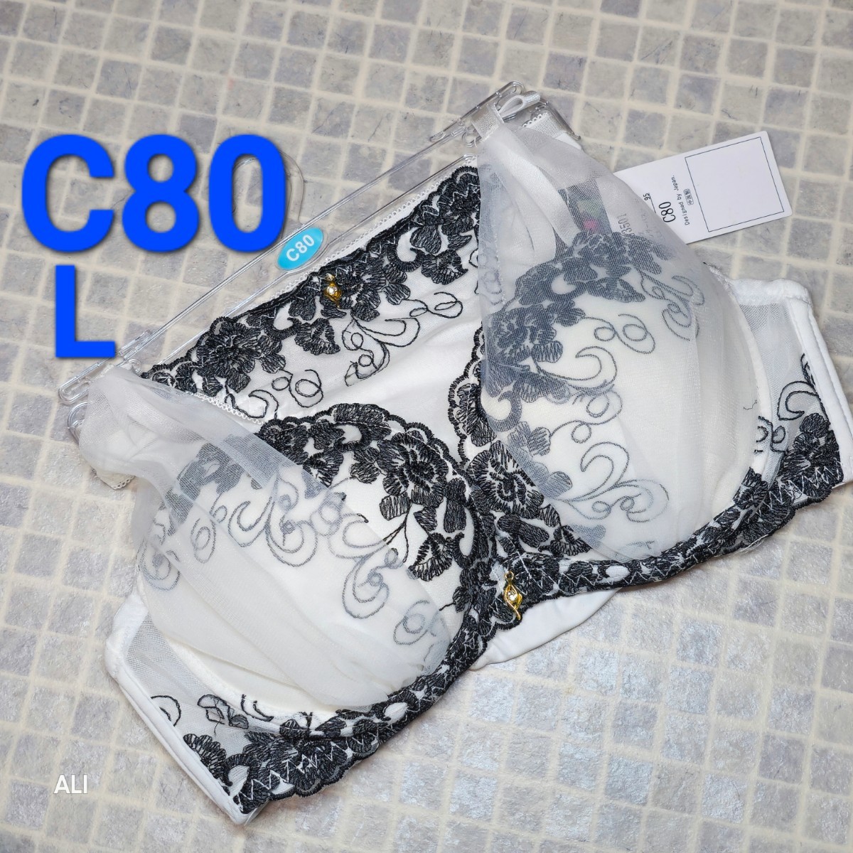 【未使用】1円スタート AC-127 新品 C80 L ブラジャー＆ショーツセット 豪華 ラグジュアリー 刺しゅう の落札情報詳細 - ヤフオク落札価格検索 オークフリー