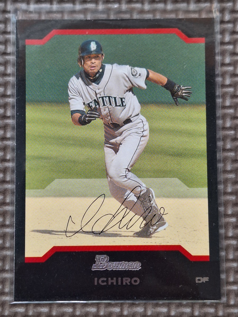 【未使用に近い】2004 Bowman #118 ICHIRO SUZUKI Seattle Mariners Orix Blue Waveの ...