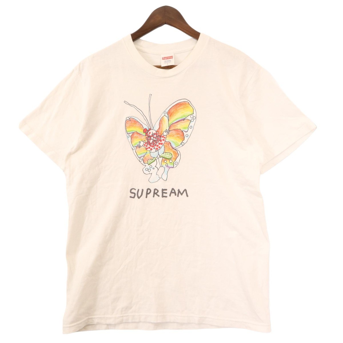 【やや傷や汚れあり】Supreme / 16FW Gonz Butterfly Tee シュプリーム ゴンズ バタフライ Tシャツ クルーネック 半袖 カットソー ホワイト 表記サイズLの落札 ...
