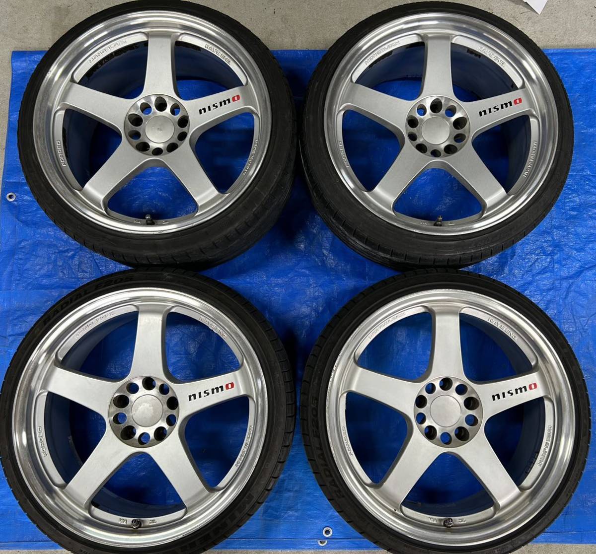 【やや傷や汚れあり】RAYS NISMO レイズ ニスモ LMGT4 LM-GT4 GT4 4本 19インチ 8.5J +25 9.5J +25 5H PCD114.3 BNR32 ...