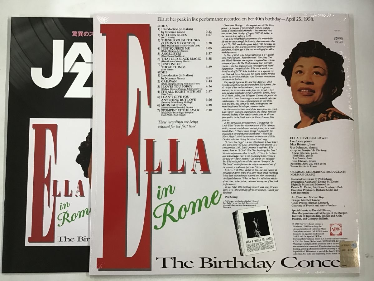 【未使用に近い】美品 LP / ELLA FITZGERALD / ELLA IN ROME / 未開封/DEAGOSTINI [3125RR ...