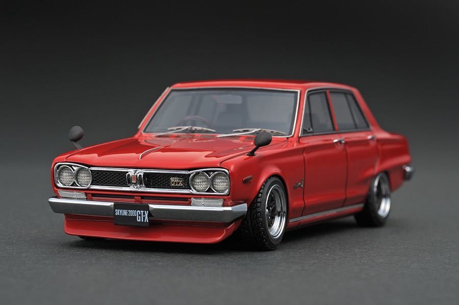【未使用】[新品未開封] 1/43 IG0634 Nissan Skyline 2000 GT-X (GC10) Red ignition model イグニッションモデル スカイライン ...