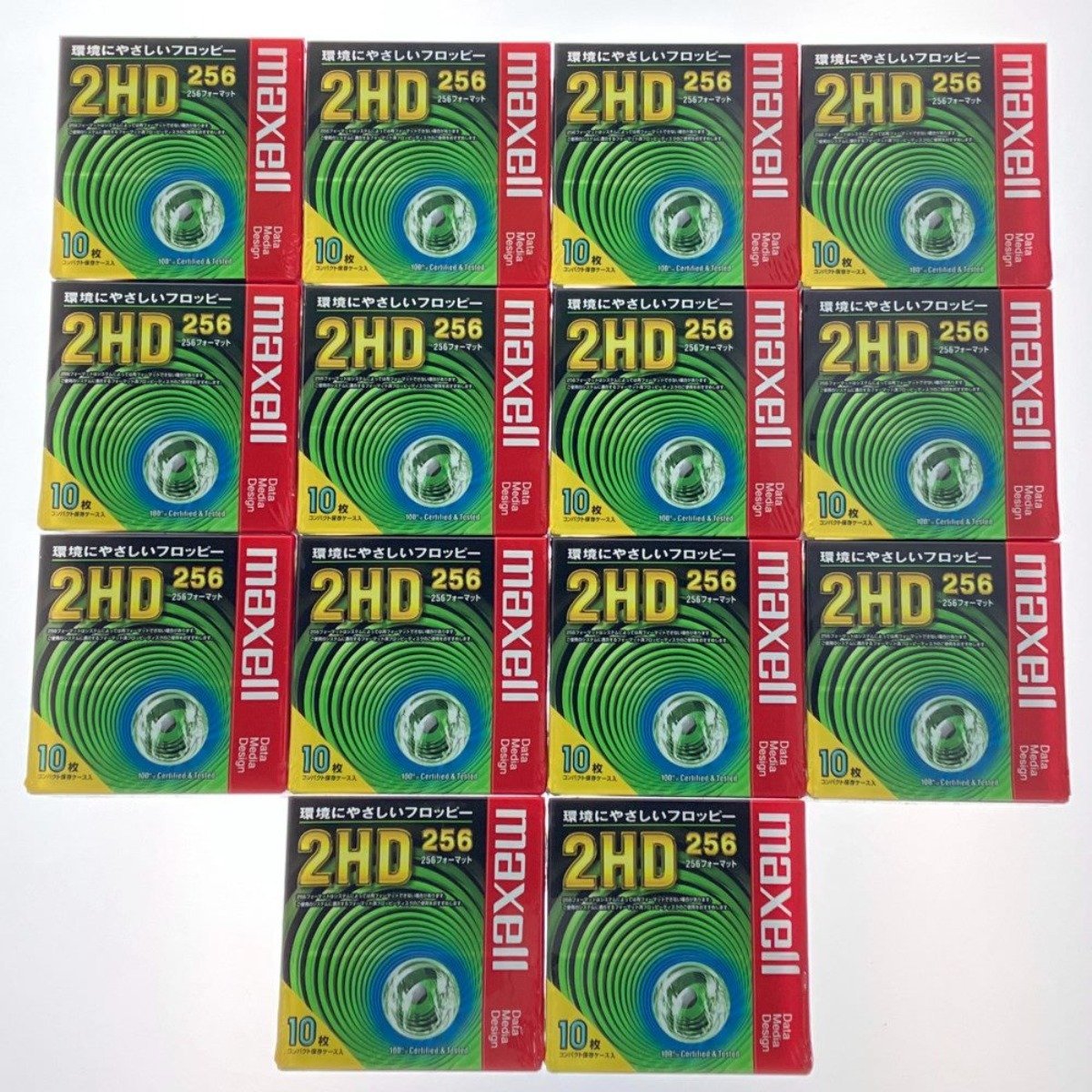 【未使用】 【1円スタート】 maxell マクセル 3.5型フロッピーディスク 2HD 256フォーマット 10枚入り 14点セット ...