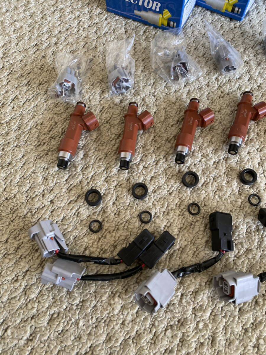 【未使用に近い】SARD 大容量インジェクター 550cc スカイライン HCR32 RB20DET 接続配線付き 1台分 6本セット ...