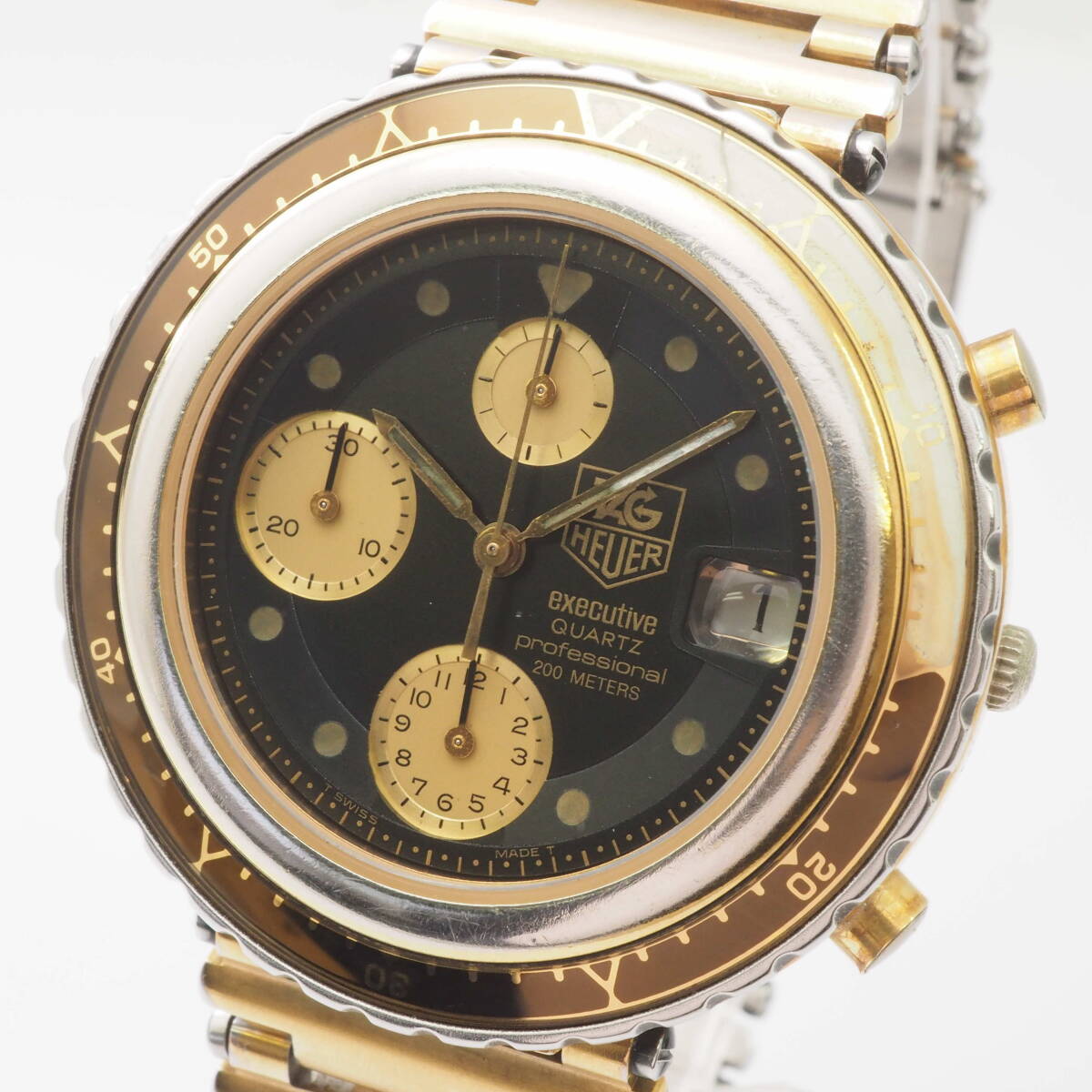 【傷や汚れあり】タグ・ホイヤー プロ エグゼクティブ クロノグラフ 214.306 Cal,185 TAG HEUER exective ...