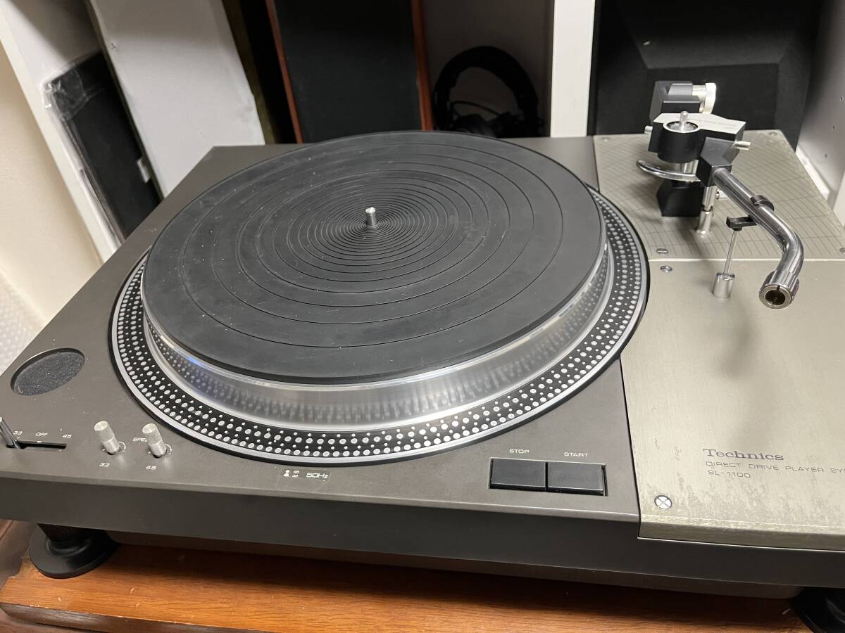 【やや傷や汚れあり】★★ 名機中の名機 Technics SL-1100 ⑤ D・D マニュアル式 カバー有 修理後 動作確認済み 良品 ...