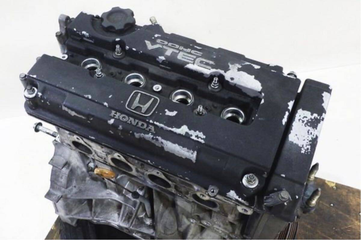 【傷や汚れあり】実動外し ホンダ 純正 EG6 シビック B16A VTEC エンジン 原動機 本体 ヘッドカバー カムシャフト ブロック ...