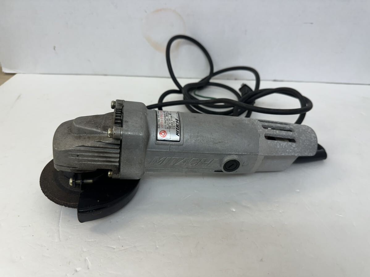 【傷や汚れあり】ヤ 80☆ 中古 パワーグラインダ MK-100 Ⅲ 動作確認済 MITACHI ミタチ 100mm×6mm×15mm 電動 ...