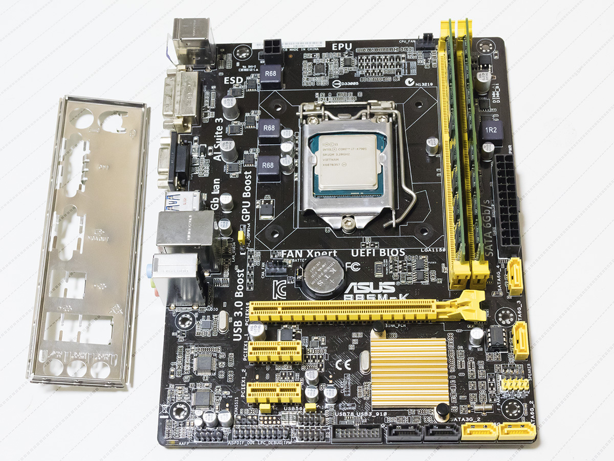 【やや傷や汚れあり】【中古品】ASUS B85M-K i7-4790S 16GBメモリ セット B85 LGA1150 microATXの落札 ...