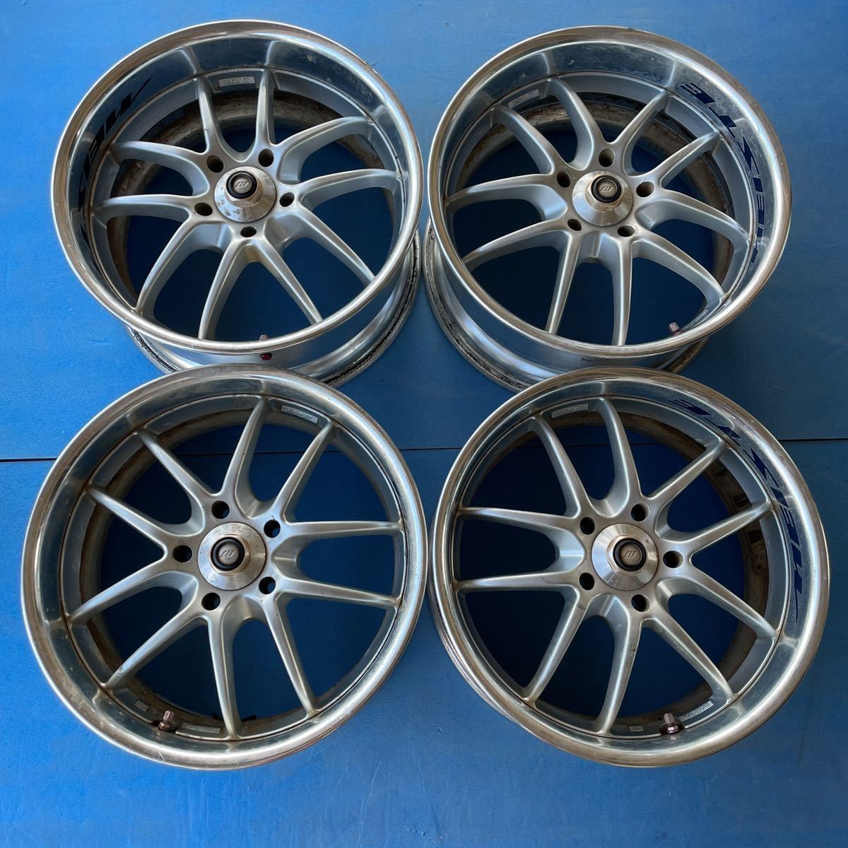 【やや傷や汚れあり】深リム WORK MEISTER S2R ワーク マイスター 17インチ 7JJ+35 8JJ+35 PCD114.3-5穴 ハブ径約73mm. アルミホイール4本セットの ...