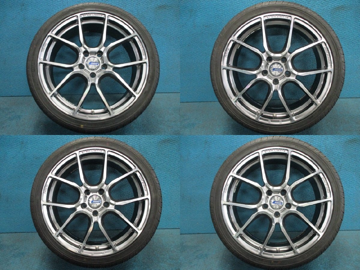 【やや傷や汚れあり】即納OK 手渡し歓迎『RAYS グラムライツ 57 ANA 19インチ 7.5J +45 バリ山 KR32 225 ...