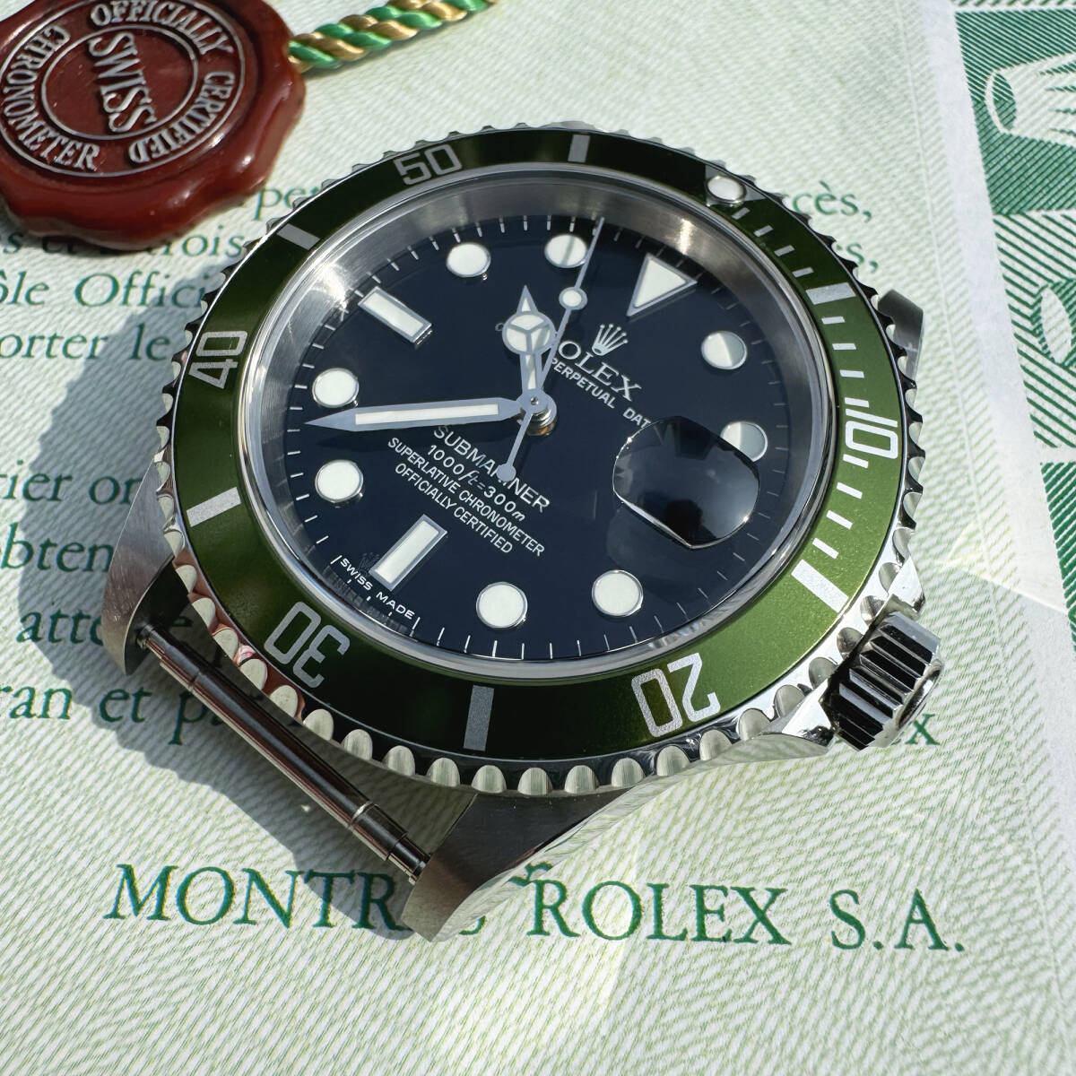 【目立った傷や汚れなし】ROLEX ロレックス サブマリーナ デイト ライムグリーン Rolex Submariner 16610LV Lime Green 純正及び一部社外補修品 付属品多数 ...