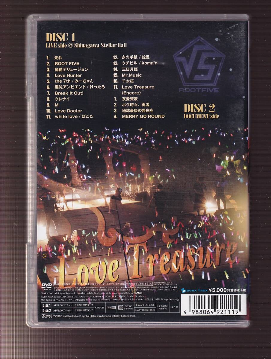 【傷や汚れあり】DA★中古★音楽DVD★(2枚組)ROOT FIVE‘Love Treasure’Tour 2014-STORY LIVE side-/ROOT FIVE★AVBD-92111 ...