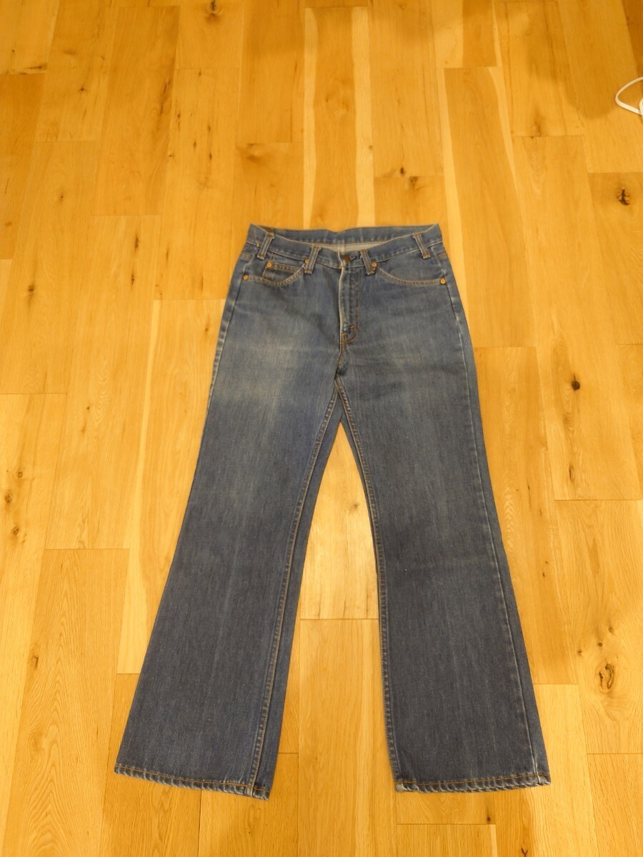 【やや傷や汚れあり】70s ビンテージ リーバイス 517 ジーンズ デニム パンツ ブーツカット 66後期 Vintage Levi's 517 JEANS Boots cut サイズ実寸 ...