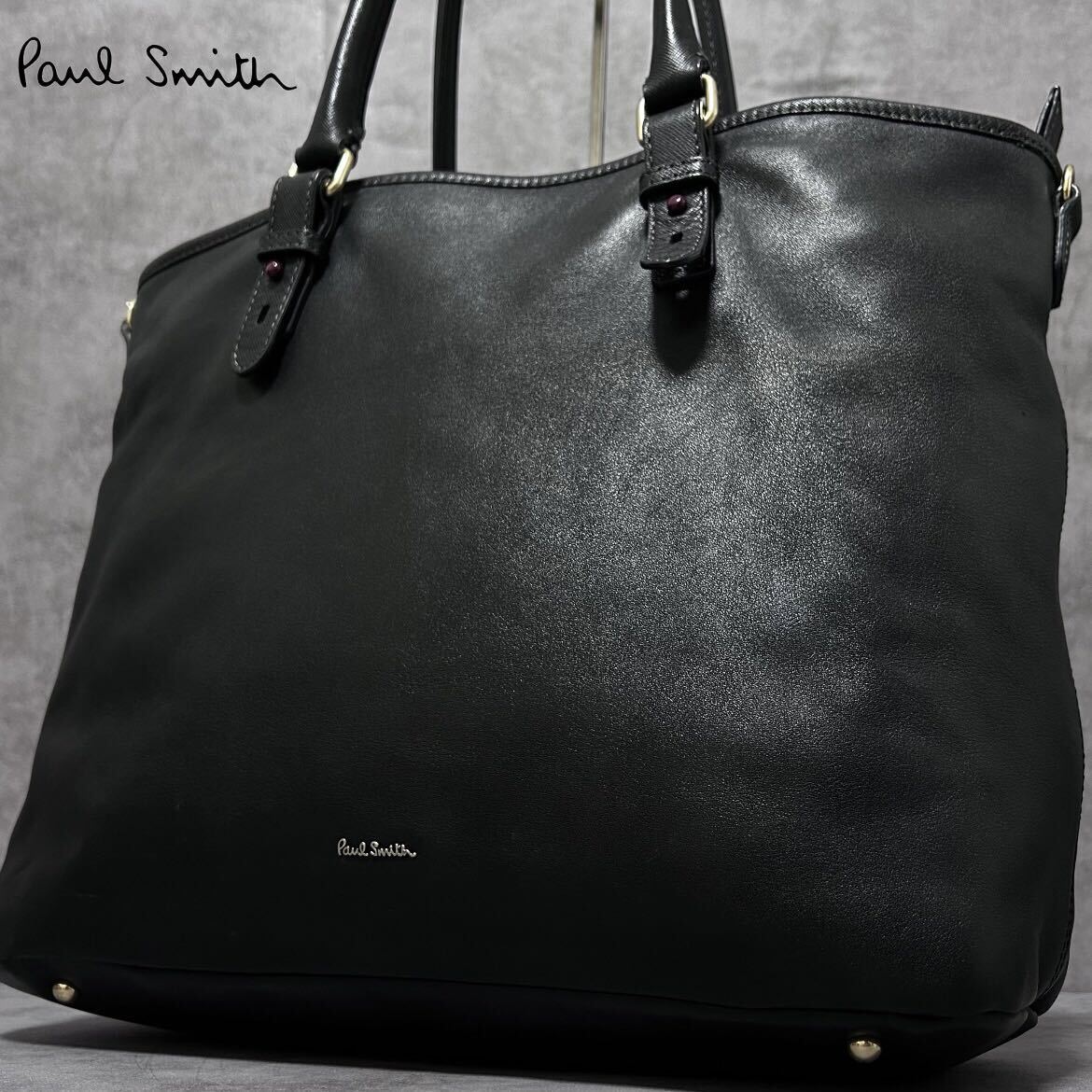 【目立った傷や汚れなし】極美品 Paul Smith ポールスミス オール レザー 本革 トートバッグ ビジネスバッグ 肩掛け 大容量 A4可 ブラック 黒 通勤 ロゴ メンズの落札情報詳細 ...