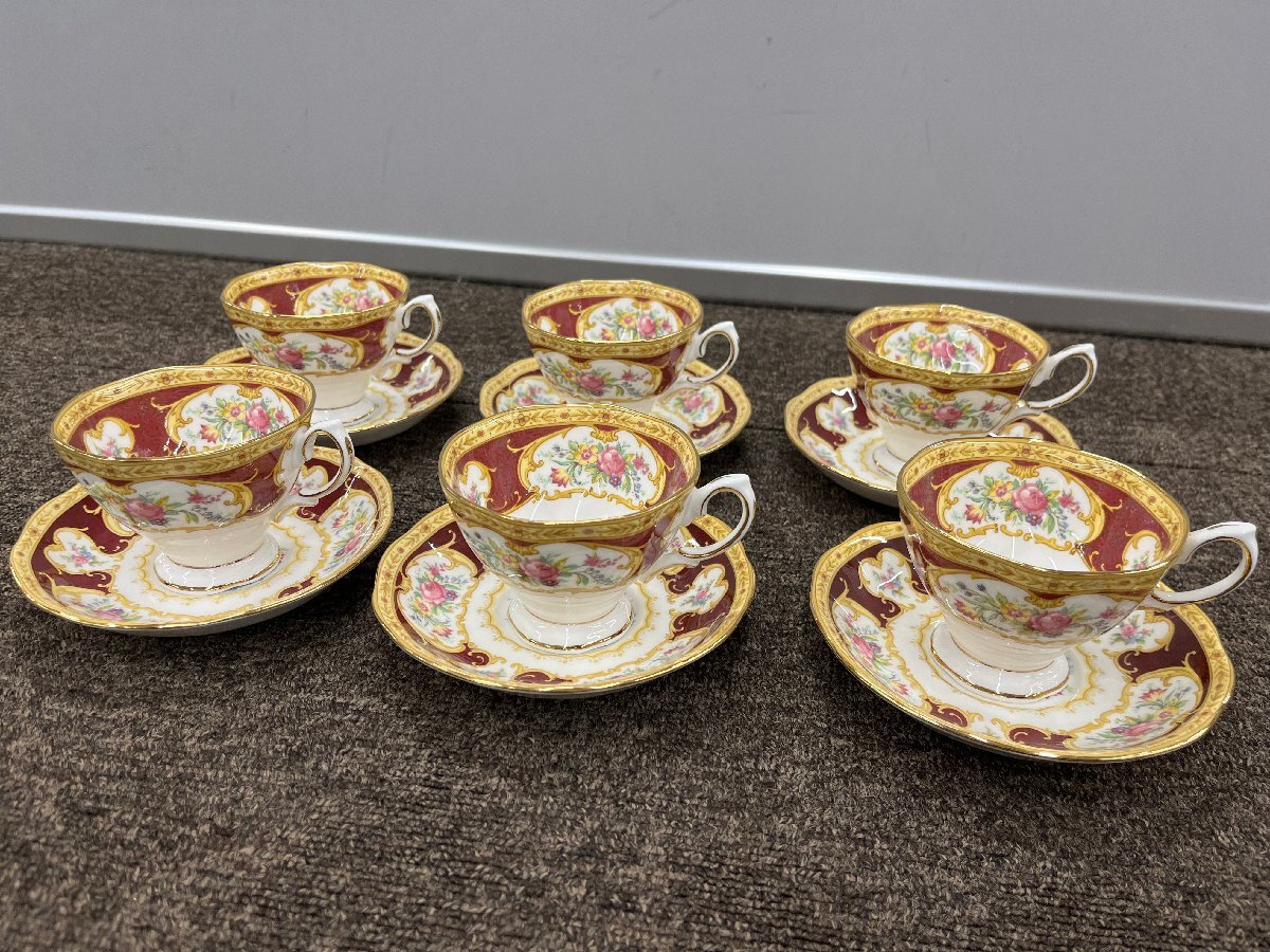 【やや傷や汚れあり】ROYAL ALBERT ロイヤルアルバート レディハミルトン カップ＆ソーサー6客 プレート9枚 プレート18cm 皿 食器の落札情報詳細 - Yahoo!オークション ...