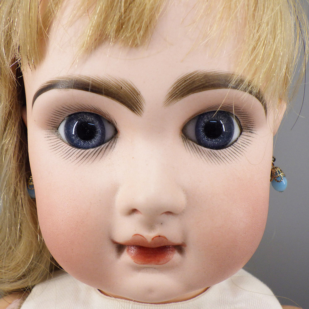 【全体的に状態が悪い】1円〜 TETE JUMEAU テットジュモー ビスクドール 11号 クローズドマウス 人形 骨董 全長約60cm ...