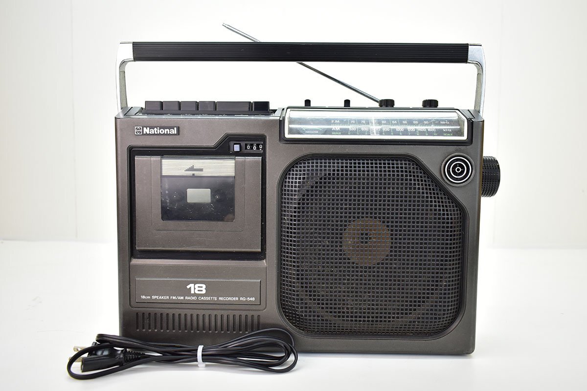 【傷や汚れあり】National RQ-548 ラジカセ[ナショナル][ラジオカセットレコーダー][RADIO CASSETTE ...