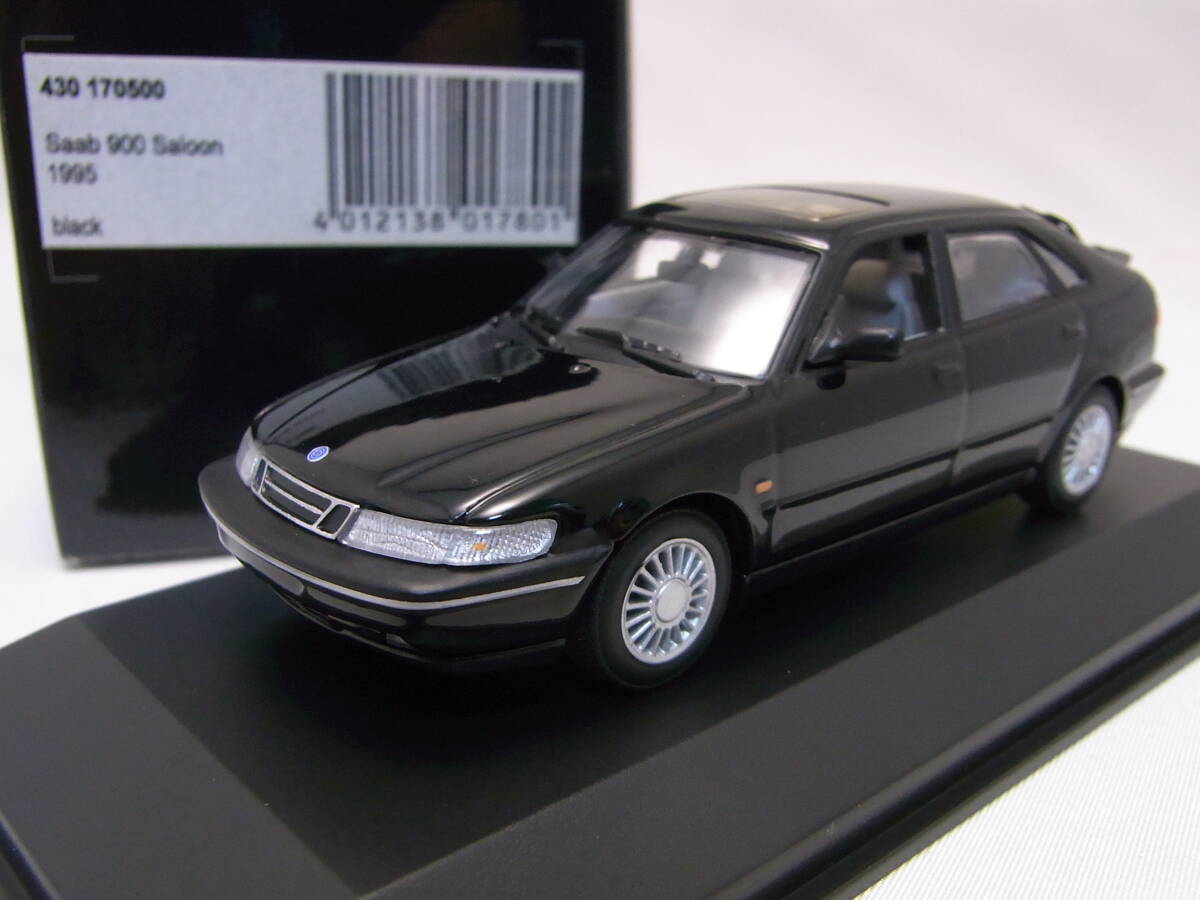 【目立った傷や汚れなし】★マニア垂涎!★Saab 900 Saloon 1995 Black 1/43【サーブ New 900SE】★美品!★ ...