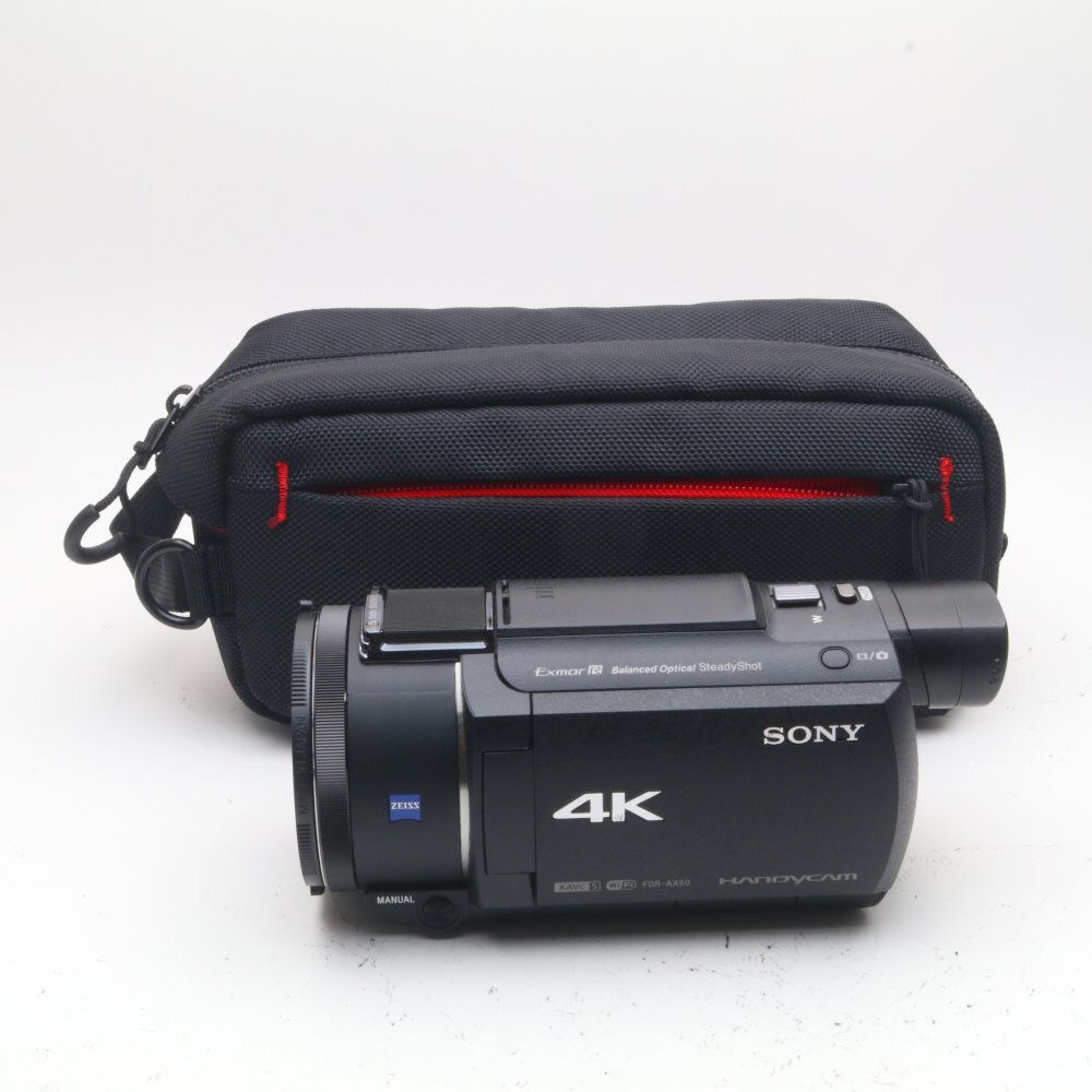 【目立った傷や汚れなし】ソニー(SONY) 4K ビデオカメラ Handycam FDR-AX60 ブラック 内蔵メモリー64GB 光学ズーム ...