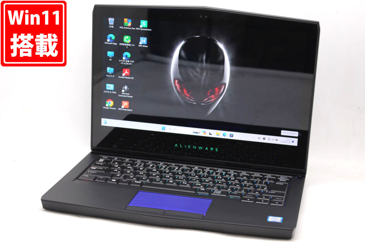 【やや傷や汚れあり】美品 2K タッチ 13.3型 DELL ALIENWARE 13 R3 Windows11 / i7-7700HQ ...