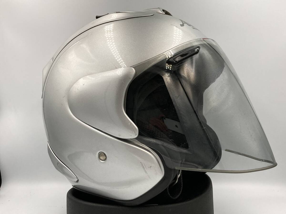 【傷や汚れあり】Arai アライ SZ Ram4 SZ-Ram4 SZ Ram Ⅳ アルミナシルバー ジェット ヘルメット Mサイズエスゼット ...