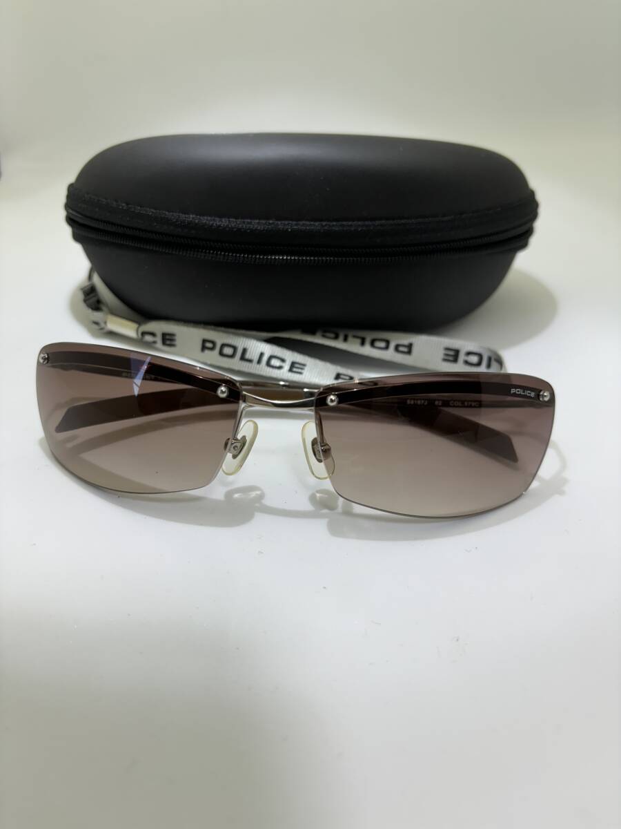 【目立った傷や汚れなし】ポリス サングラス POLICE S8167J 579C ベッカムモデル 復刻版 日本製 チタンフレーム EXILE ...