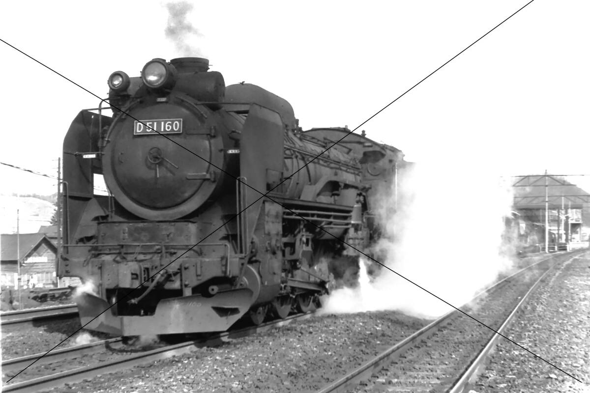 【目立った傷や汚れなし】最終コマ！D51-160〔尻〕東北本線＝昭和40年代のSLモノクロネガ35mm1コマ/沼宮内駅・貨レ牽引/S43.2.15・著作権譲渡証明書=有りor無しの落札情報詳細 ...