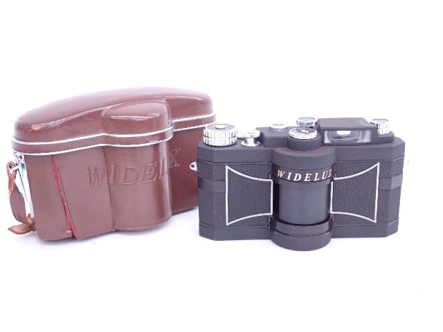 【やや傷や汚れあり】PANON/パノン パノラマカメラ WIDELUX F7 LUX 26mm F2.8 ワイドラックス 革ケース付 ...