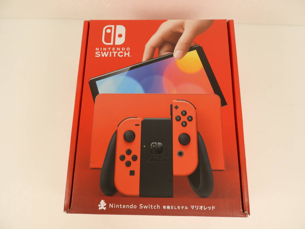 【目立った傷や汚れなし】073 S252★中古品★ゲーム機★nintendo Switch 有機elモデル マリオレッド Heg S
