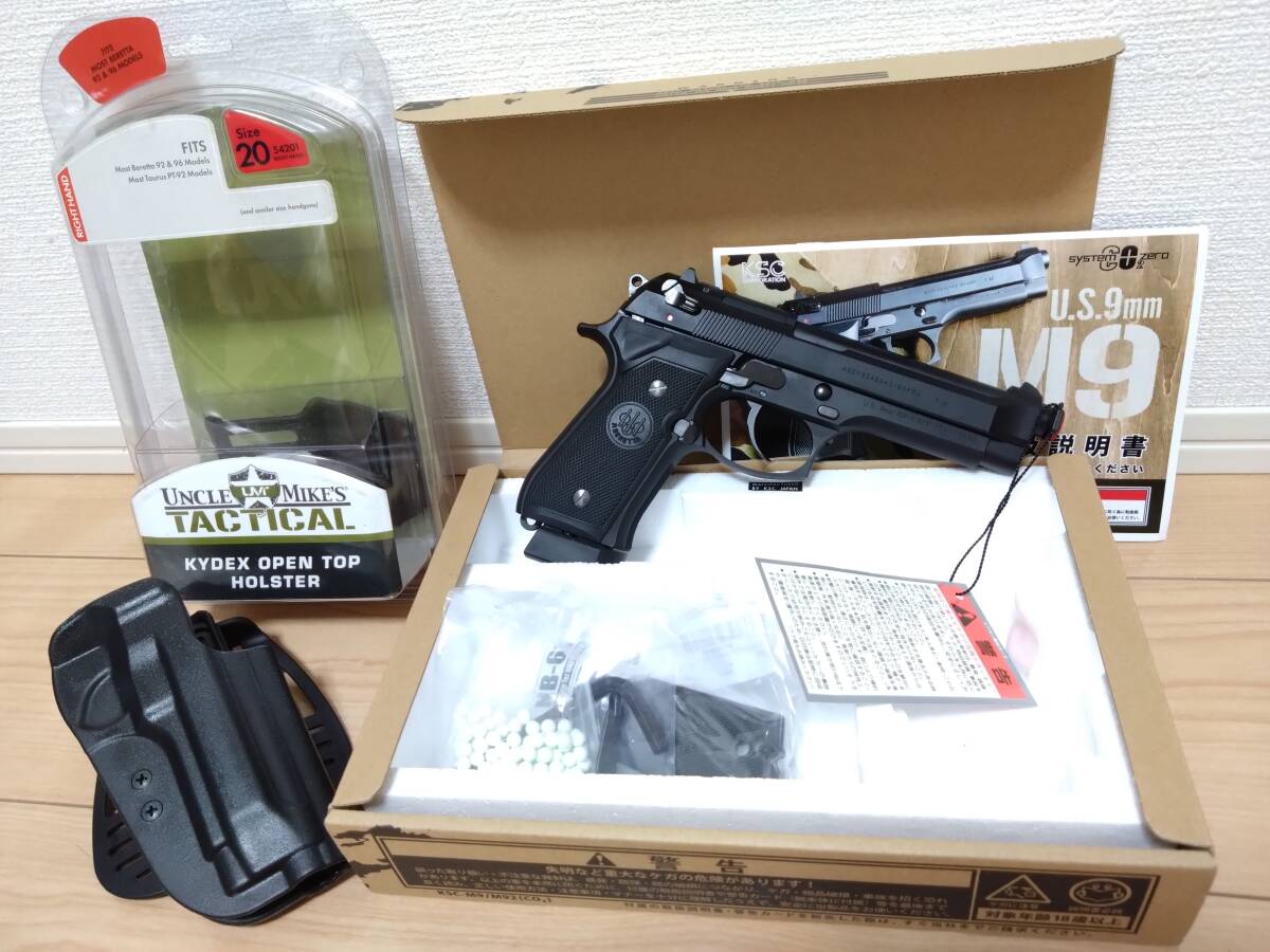 【目立った傷や汚れなし】【2024年7月新発売】KSC CO2 U.S.9mm M9 システムゼロ HW（Brettaマークグリップ・アンクルマイクス カイデックスホルスター付）の落札情報詳細 ...