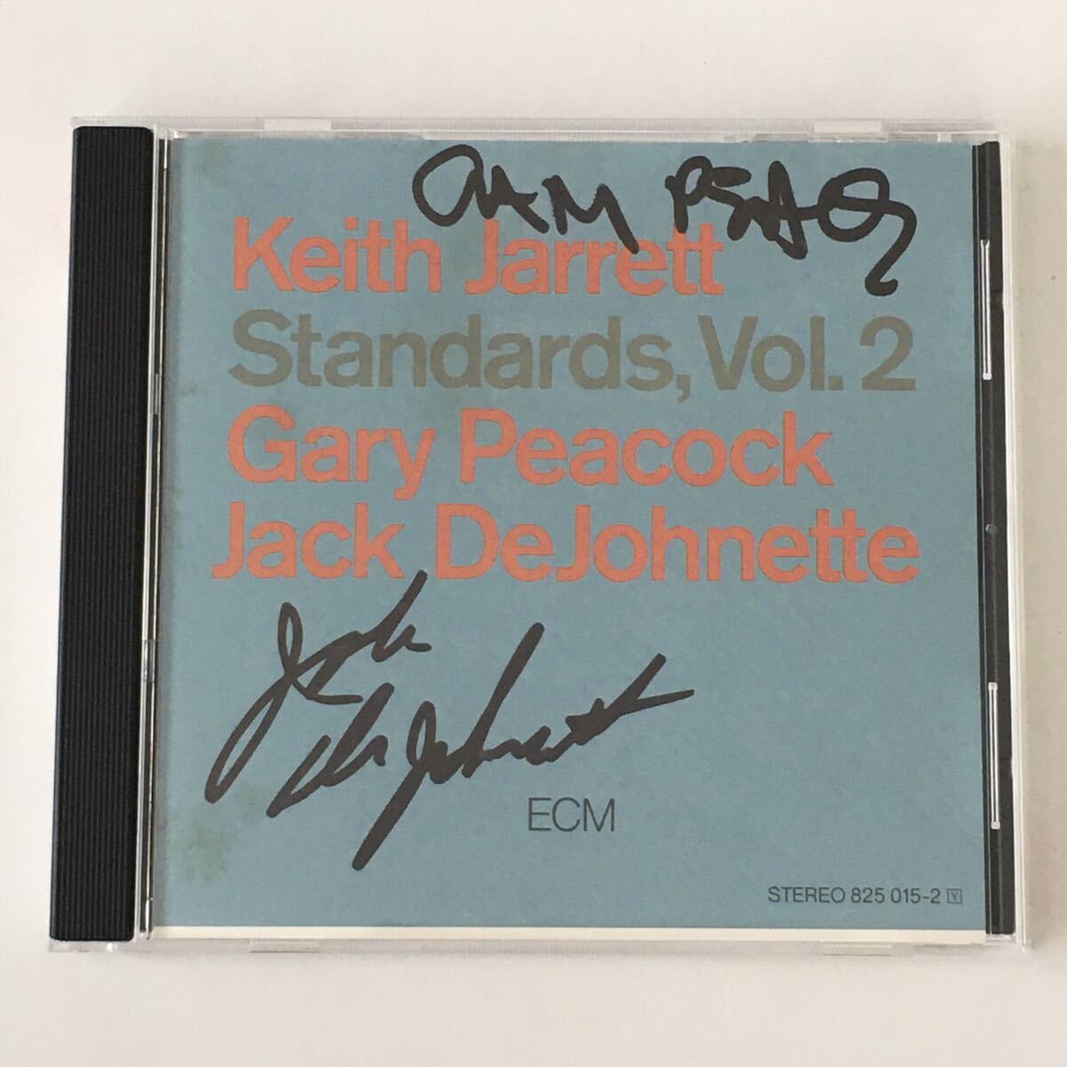 【目立った傷や汚れなし】直筆サイン入りジャズCD Keith Jarrett, Gary Peacock, Jack DeJohnette “Standards, Vol.2” 1CD ECM ...