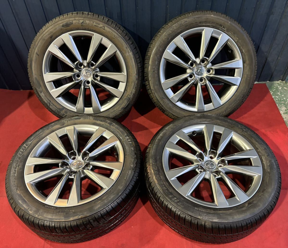 【やや傷や汚れあり】LEXUS レクサス LS 40系 後期 純正ホイール 18インチ 7.5J+32 5H PCD120 USF40 UVF45 LS460 LS600h ブリヂストン ...