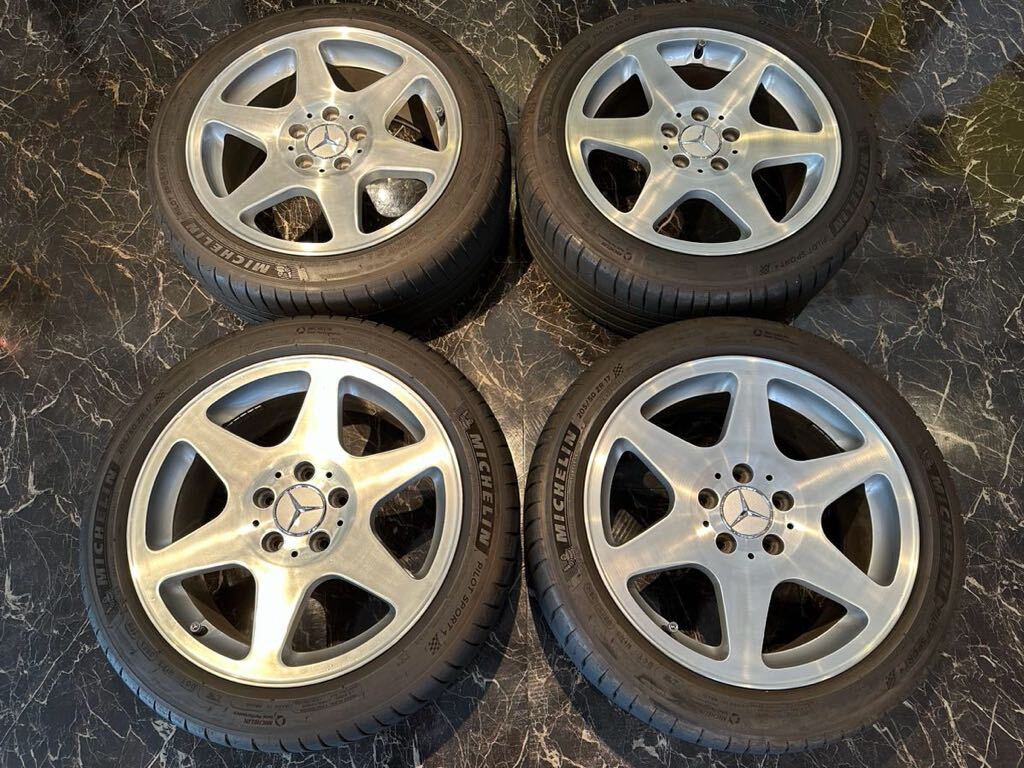 【目立った傷や汚れなし】★★★★★超希少極美品ベンツW124リミテッド純正17インチタイヤセットW124 W201 W202 W203 E60 E500 E400 E320 E36 売り切り ...