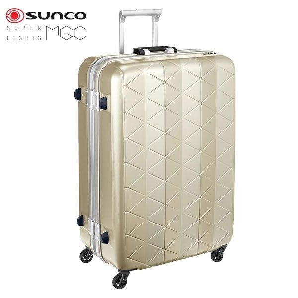 【未使用】送料300円(税込) pu318 sunco スーパーライト スーツケース 4〜7泊用(MGC1-69) エンボスシャンパンゴールド 48400円相当【シンオク】の落札情報詳細 ...
