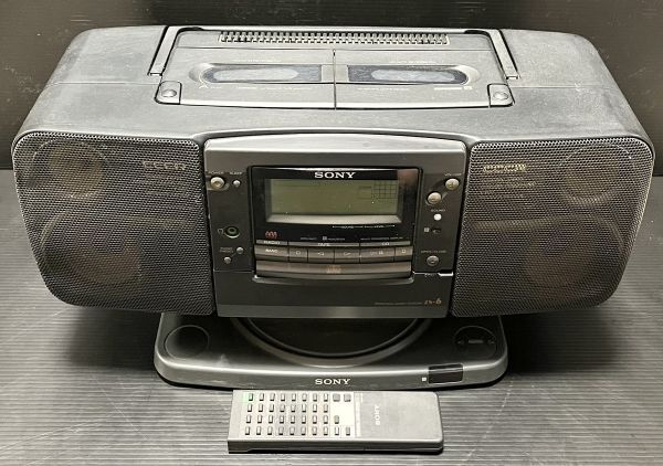 【目立った傷や汚れなし】【純正リモコン付/動作美品】SONY ソニー ZS-6 RMT-C5 SONAHAWK ソナホーク CD TAPE テープ バブルラジカセ ZS-5 ZS-7 の兄弟機 ...