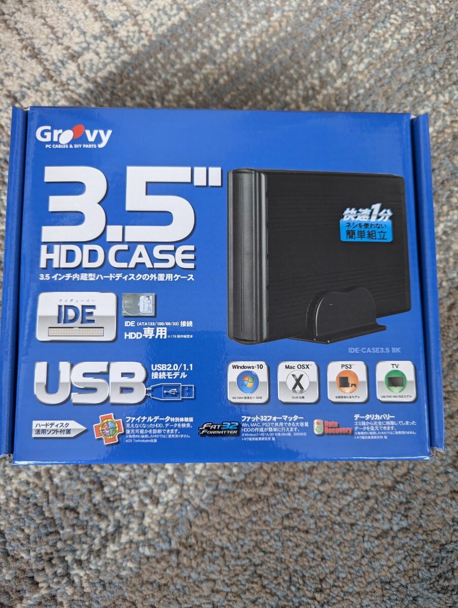 【未使用に近い】タイムリー Groovy IDE接続 3.5インチハードディスクケース IDE-CASE3.5BK1 ブラックの落札情報詳細 - Yahoo!オークション落札価格検索 オークフリー