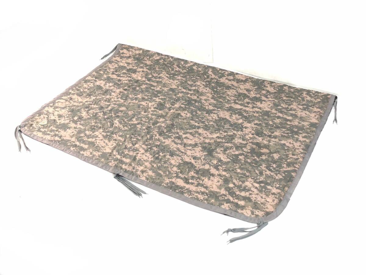【傷や汚れあり】【米軍放出品】激レア US-ARMY コマンドパッチ付き防寒ポンチョライナー UCP迷彩 キルティン(60)BI18OK-N ...