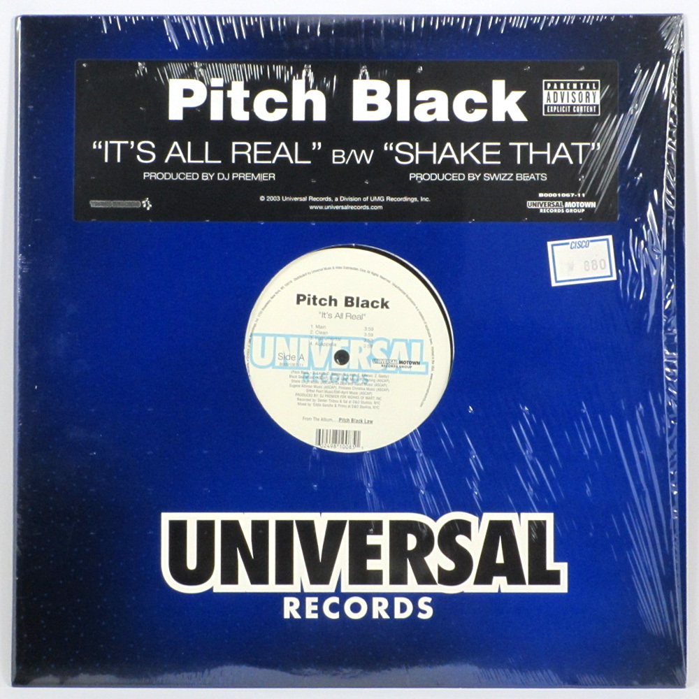 【未使用に近い】【美品・2003年・シュリンク付】 PITCH BLACK IT'S ALL REAL／SHAKE THAT レコード ...