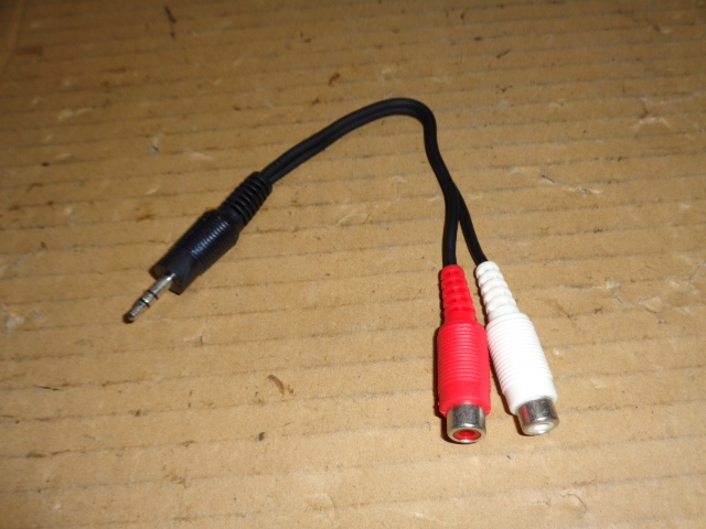 【傷や汚れあり】[L2114] 3.5㎜ ステレオ ミニプラグ オス ⇔ RCA ピン プラグ (赤/白) メス 変換 ケーブル ピンプラグ ...