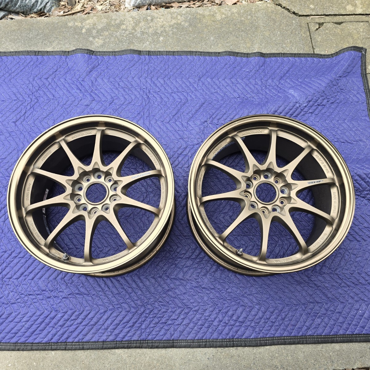 【当時物】【激レア】中古 ボルクレーシング チャレンジ RAYS PCD114.3 5穴 8J+38 2本 205/40R17 9J+40 2本 215/40R17 KAISER KENDAの ...
