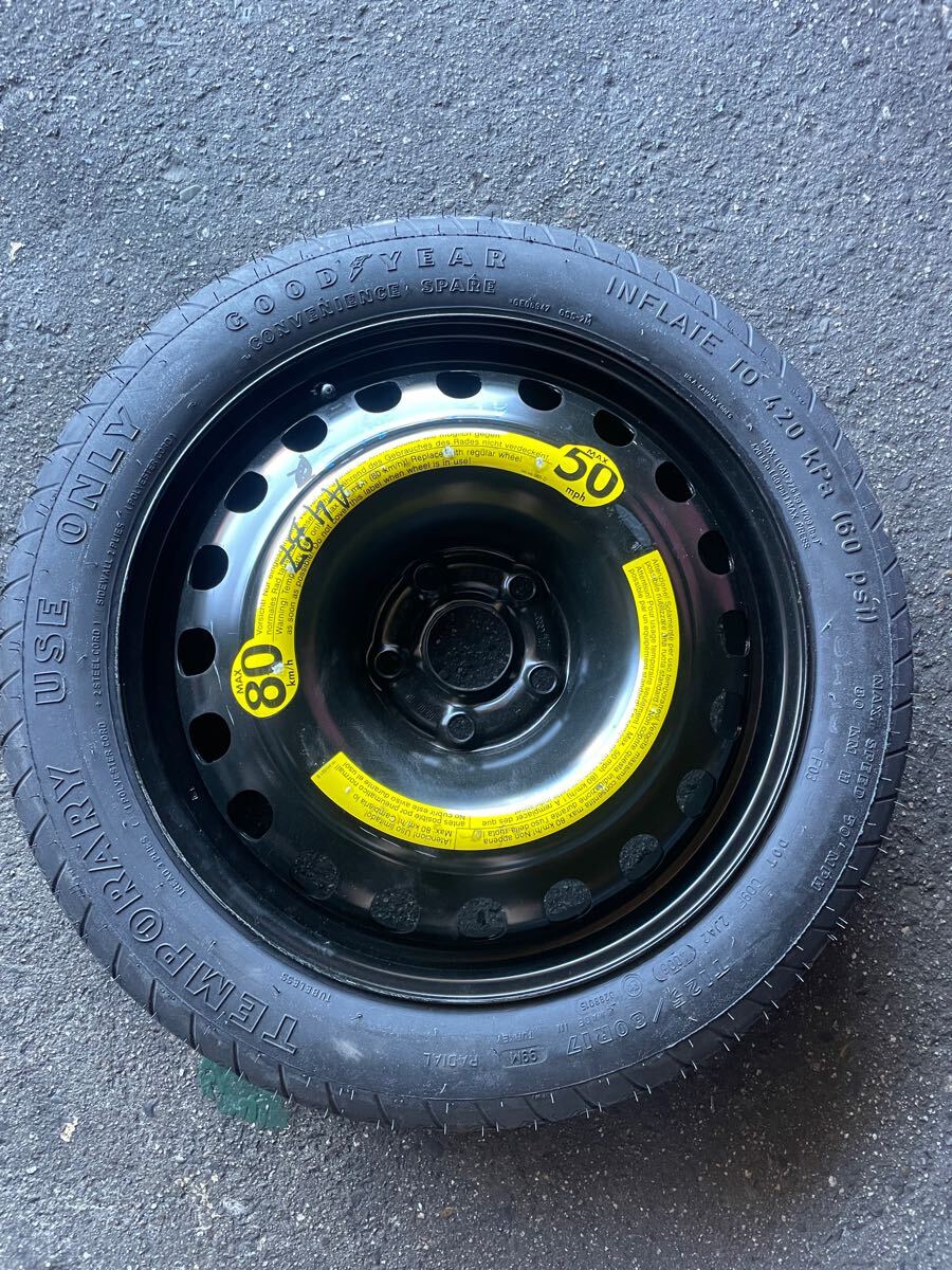 【目立った傷や汚れなし】アウディA4B7 付属スペアタイヤ T125/80 R17 2006年式 5穴の落札情報詳細 - Yahoo!オークション落札価格検索 オークフリー