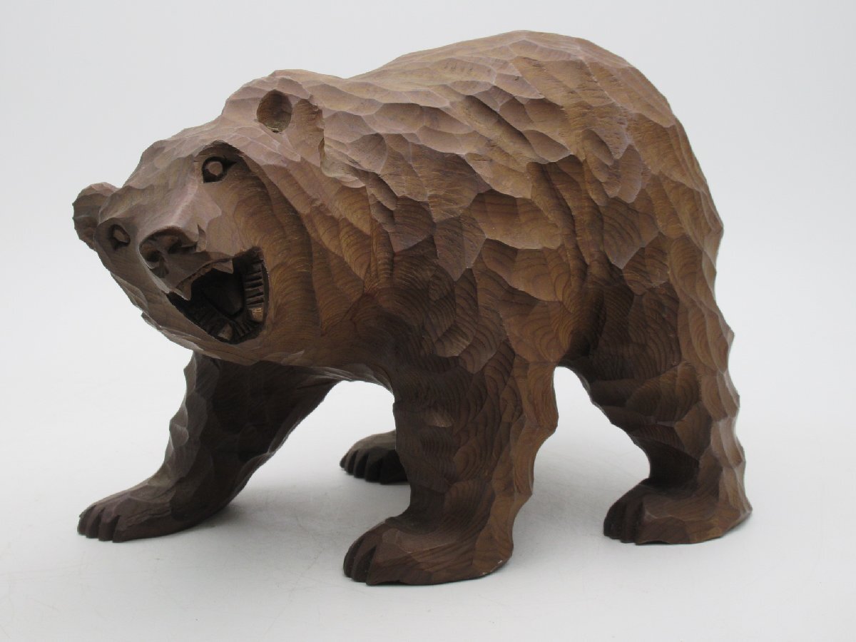 【目立った傷や汚れなし】H76 吠え熊 全長25.5㎝ 木彫り 木彫 熊 くま 彫刻 置物 工芸品 郷土玩具 民芸品 検:北海道 アイヌの落札情報詳細 - Yahoo!オークション落札価格検索 ...