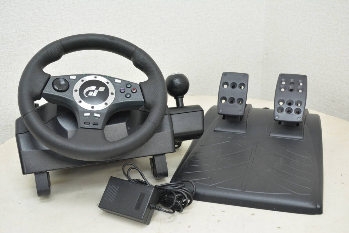 【傷や汚れあり】1000円～売り切り!!PS2 Logitech ロジテック E-UJ11 Driving Force PRO ハンドル ...