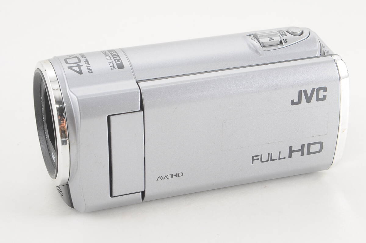 【目立った傷や汚れなし】[キ MAQ37]動作品 JVC ケンウッド Everio ビデオカメラ GZ-E100-S シルバー エブリオ ...