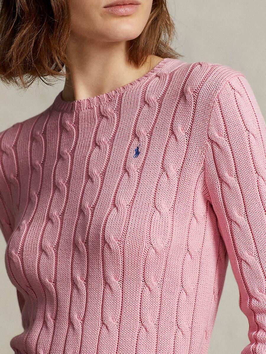 【未使用】ポロ ラルフ ローレン Polo Ralph Lauren レディース ラウンドネック ケーブルニット セーター 211891640004 ピンク Lサイズ D561-B23の落札 ...