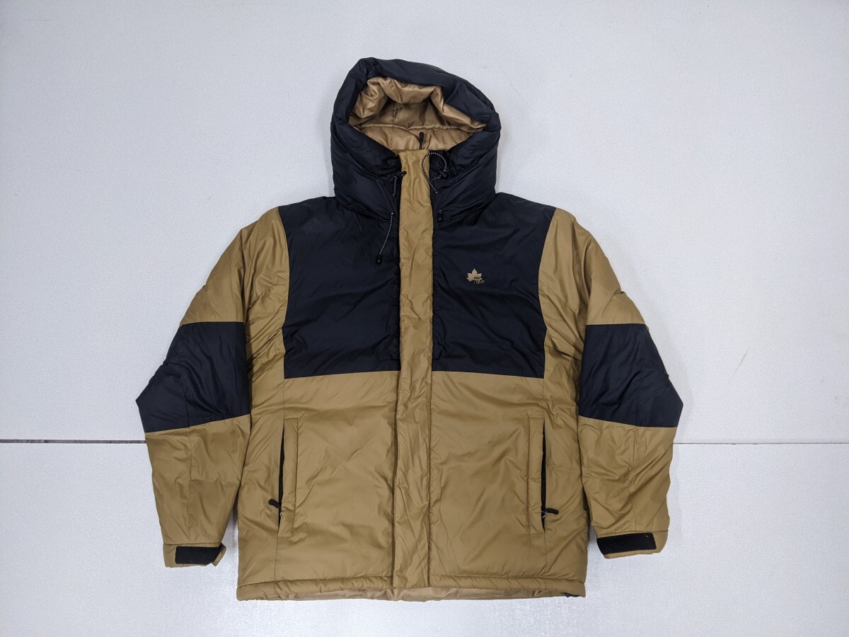 【目立った傷や汚れなし】20．Thermore LOGOS PARK ロゴス 切替デザイン 中綿 フーデッド パファー ジャケット パーカー ...